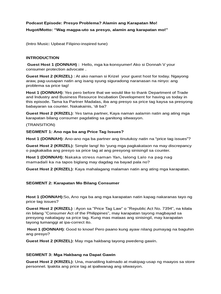 Updated Script | PDF