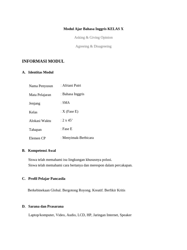 New Modul Ajar | PDF