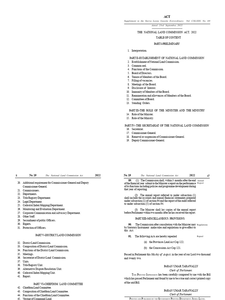 National Land Commission Act 2022 | PDF | Lease | Tribunal