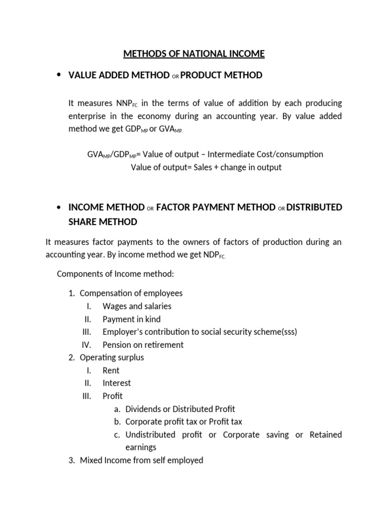 Formulas of National Income 3 | PDF