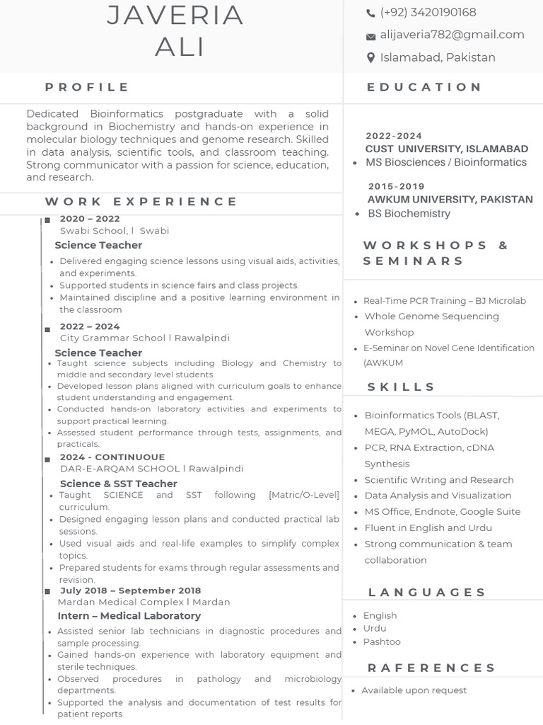 Gray and White Simple Professional Marketing Manager CV Resume | PDF ...