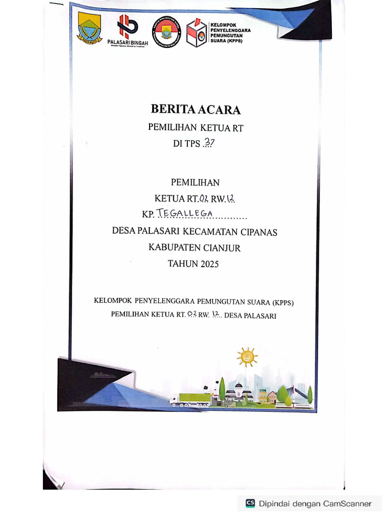 Berita Acara RT TPS 37 | PDF
