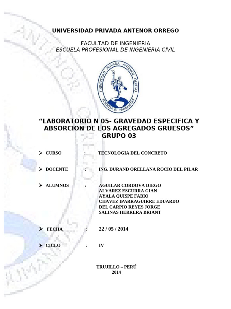 Gravedad Específica y Absorción de Agregados | PDF | Densidad | Agua