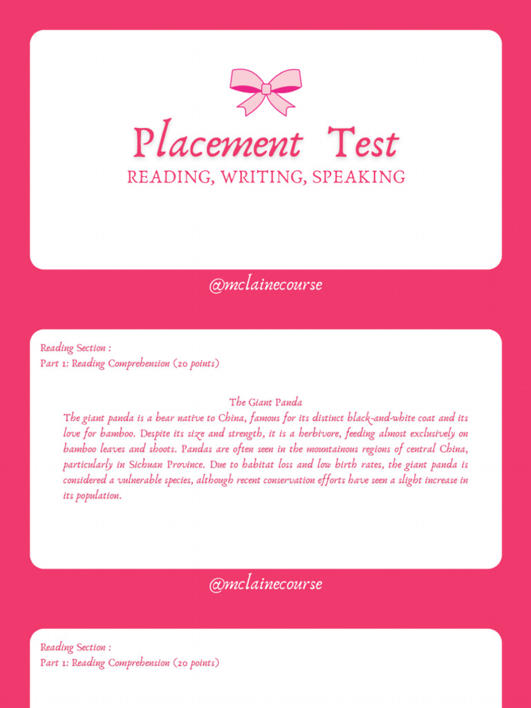 Placement Test | PDF