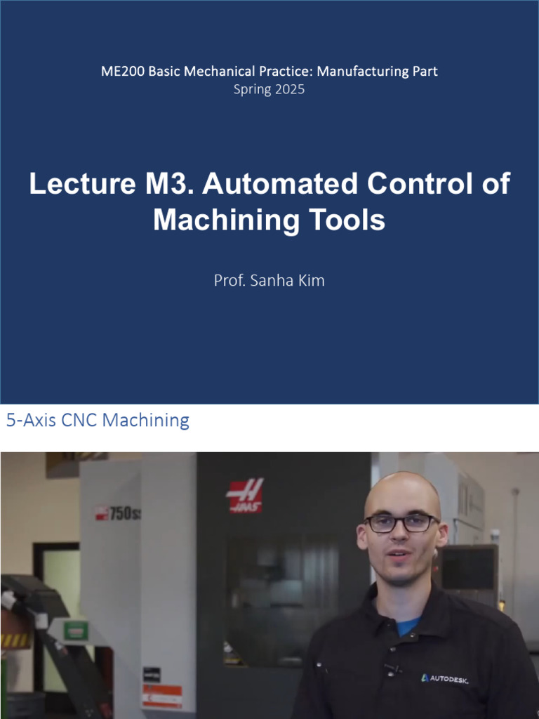 ME200 - Machining - Lec3 - Automated Control of Machining Tools | PDF | Numerical Control ...