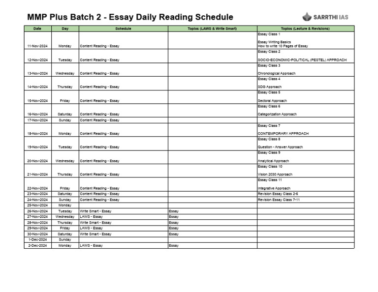 Essay - Daily Reading & Revision Schedule - 46144761 - 2025 - 05!27!14 ...