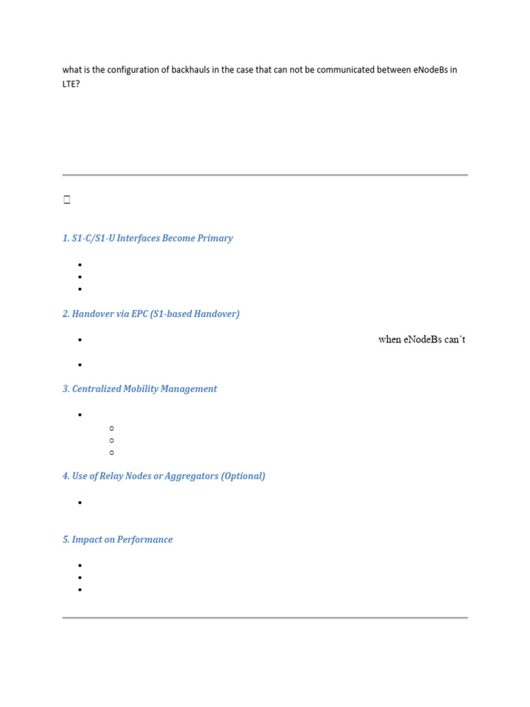 What Is The Configuration of Backhauls in The Case That Can Not Be ...