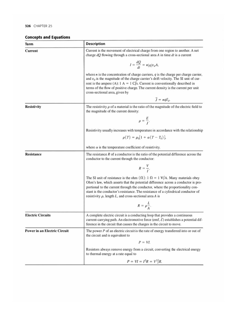 Lecture 6 Current, Resistance, and EMF | PDF | Electrical Resistivity And Conductivity ...