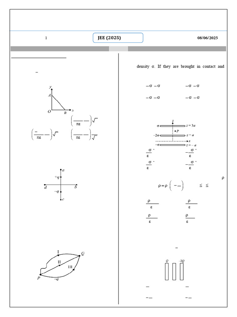Potential of Coalesced Charged Drops | PDF | Capacitance | Electric Field