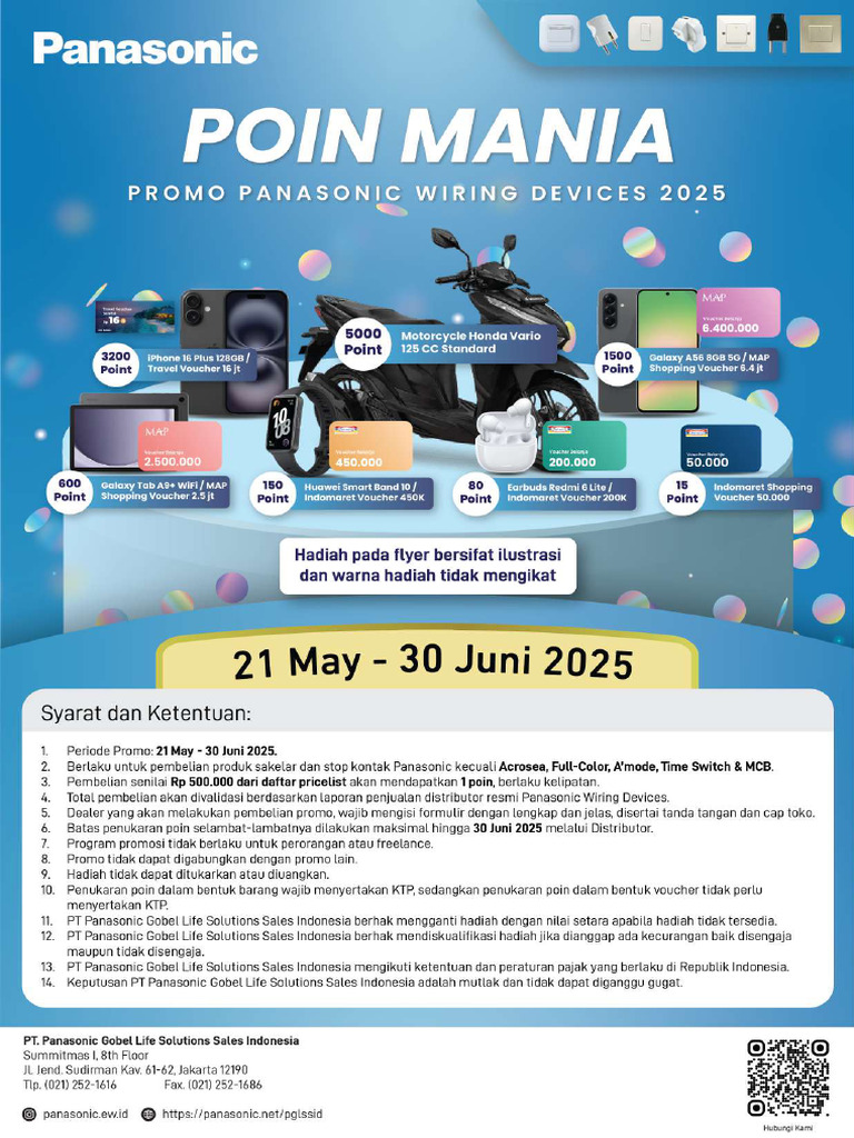 Flyer Panasonic Poin Mania - 21 Mei - 30 Jun 2025 | PDF