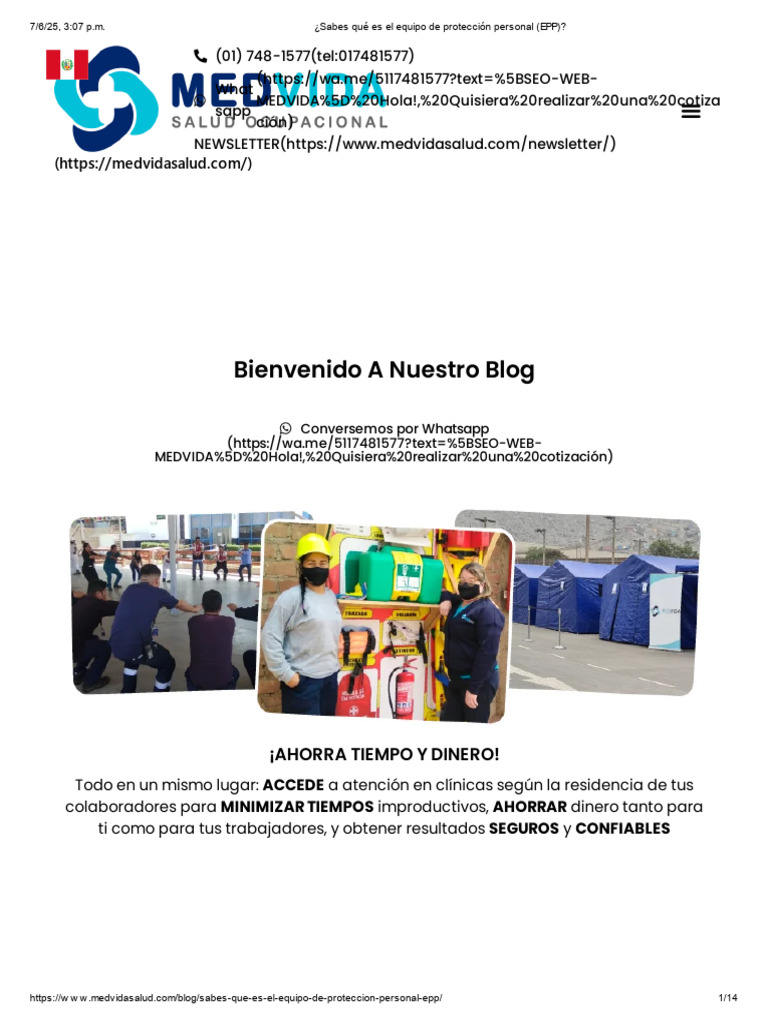 ¿Sabes Qué Es El Equipo de Protección Personal (EPP) | PDF | Seguridad y salud ocupacional | Las ...