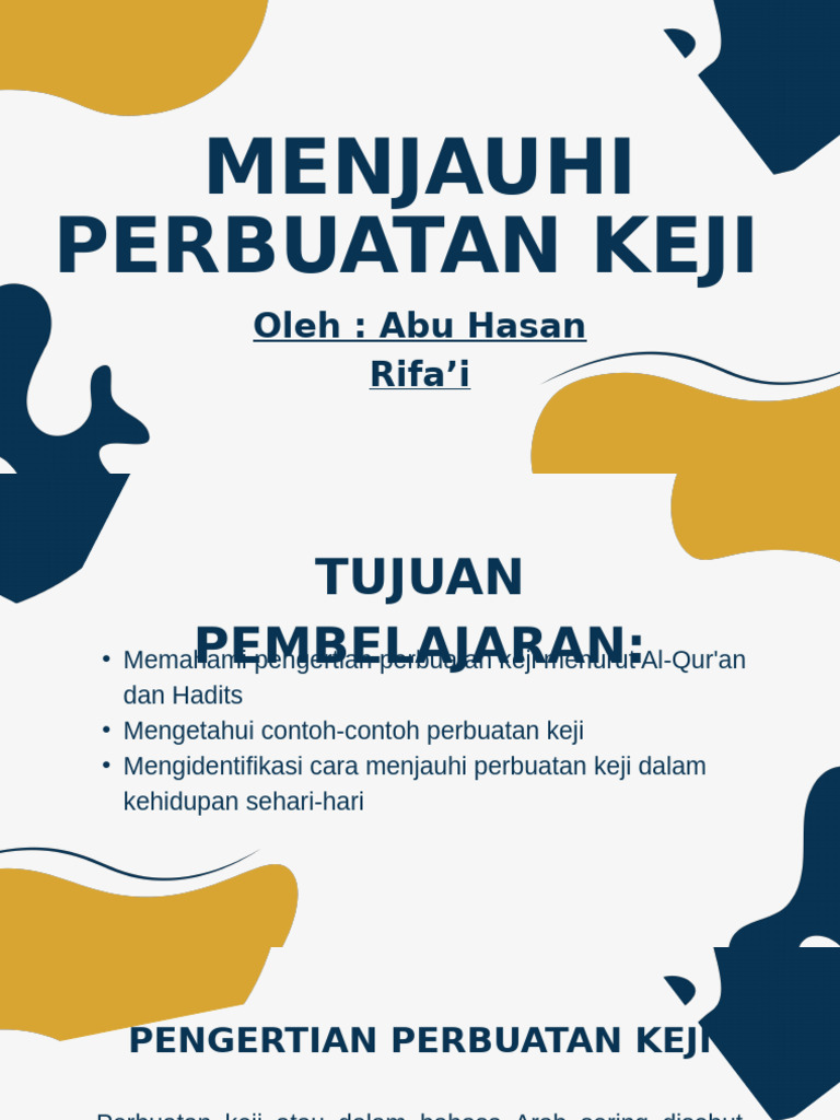 BAB 3 Menjauhi Perbuatan Keji | PDF