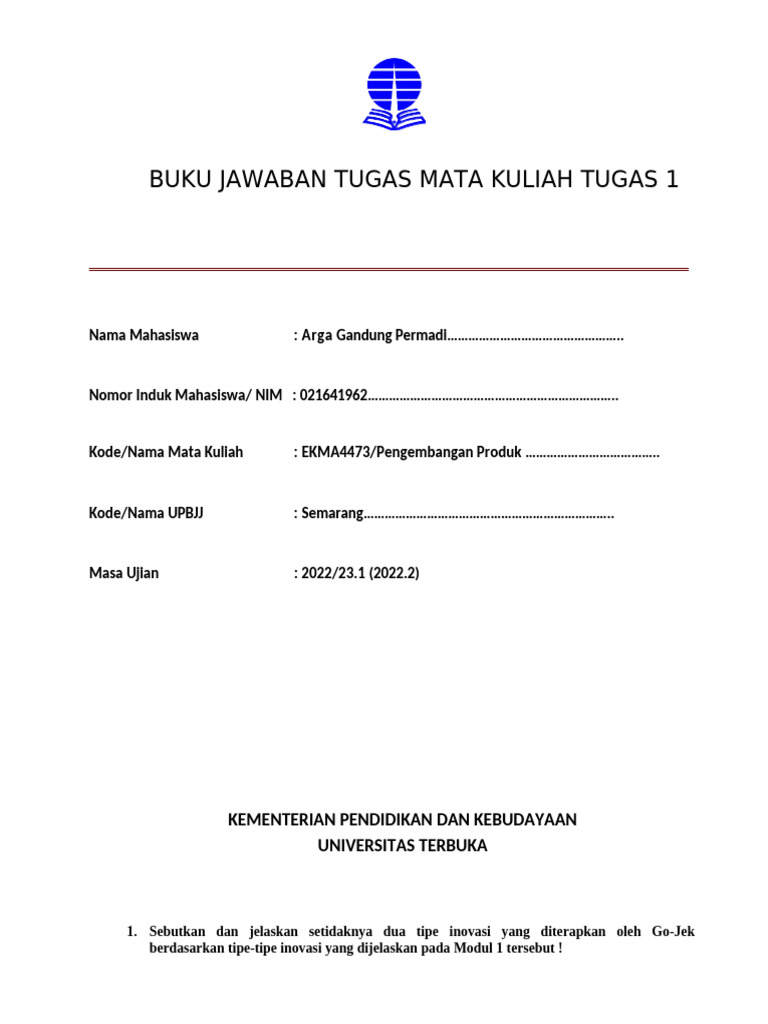 Tugas 1 Pengembangan Produk | PDF