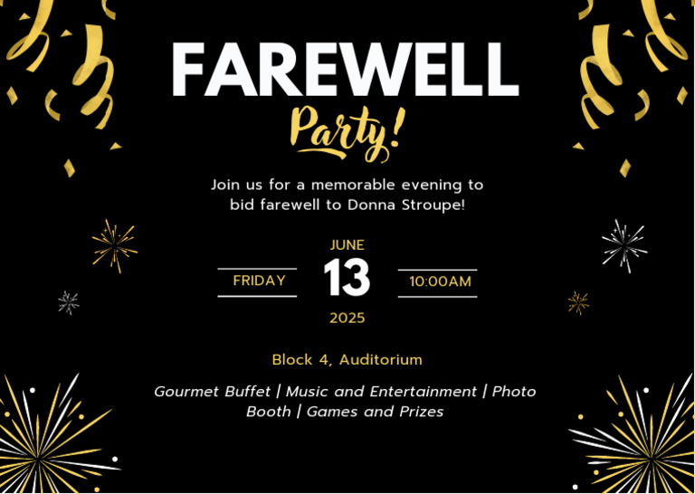Farewell Party Invitation PDF | PDF