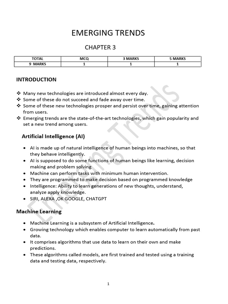 Emerging Trends in Technology for Class 8 | PDF | Cloud Computing ...