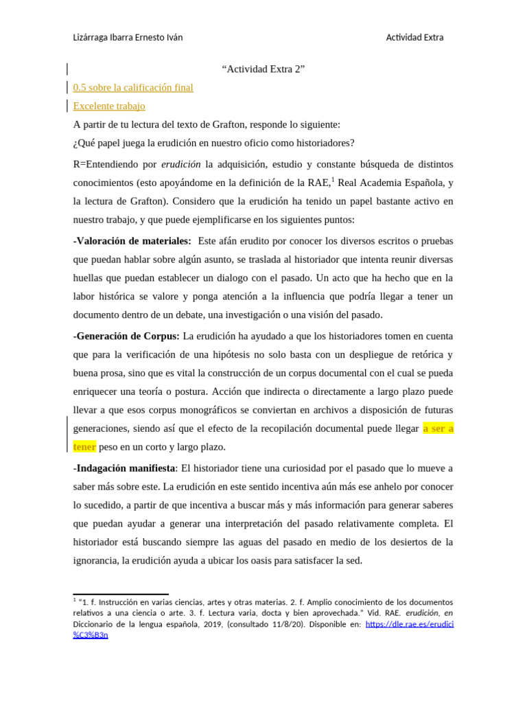 Erudición y Notas en Historia | PDF | Narración | Historiador