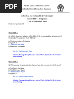 NPTEL: Sustainable Development Quiz | PDF | Malnutrition | Sustainable ...