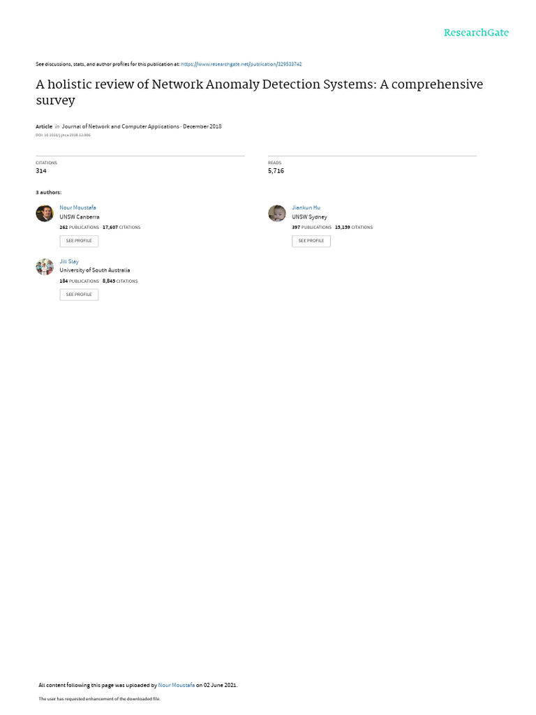 Nour-JNCA | PDF | Computer Network | Denial Of Service Attack