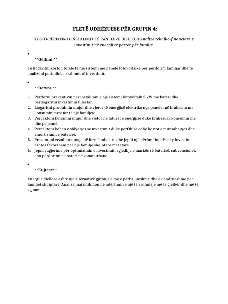 Flete Udhezimi Grupi 4 Dizajnuar | PDF