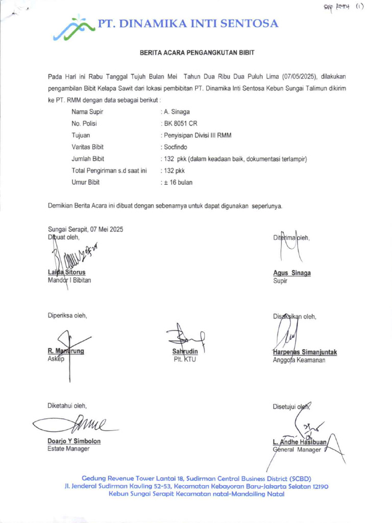 Bap Sisip Div III RMM 132 Pokok Mei 2025 | PDF