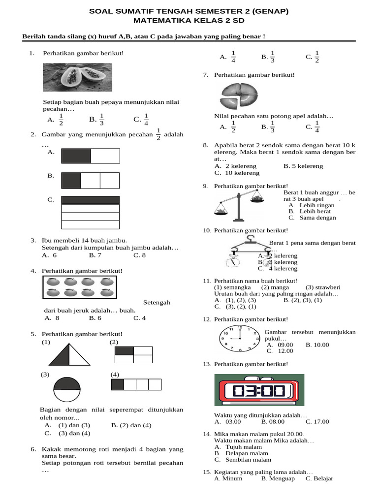 STS 2 Kelas II MTK | PDF