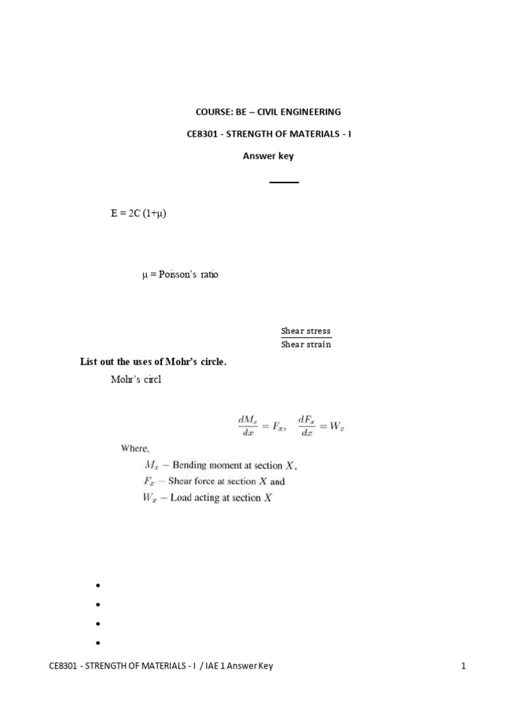 CE8301 Strength of Materials I 03 (PART A & B) - by LearnEngineering ...