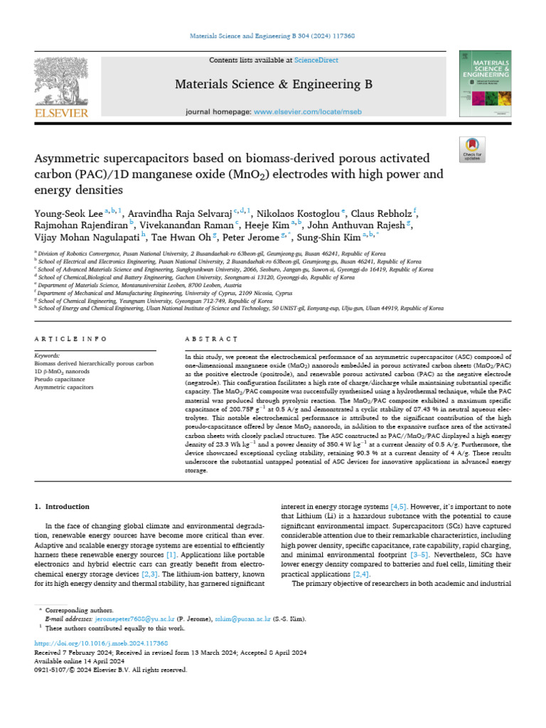Materials Science Engineering B: Sciencedirect | PDF | Physical ...