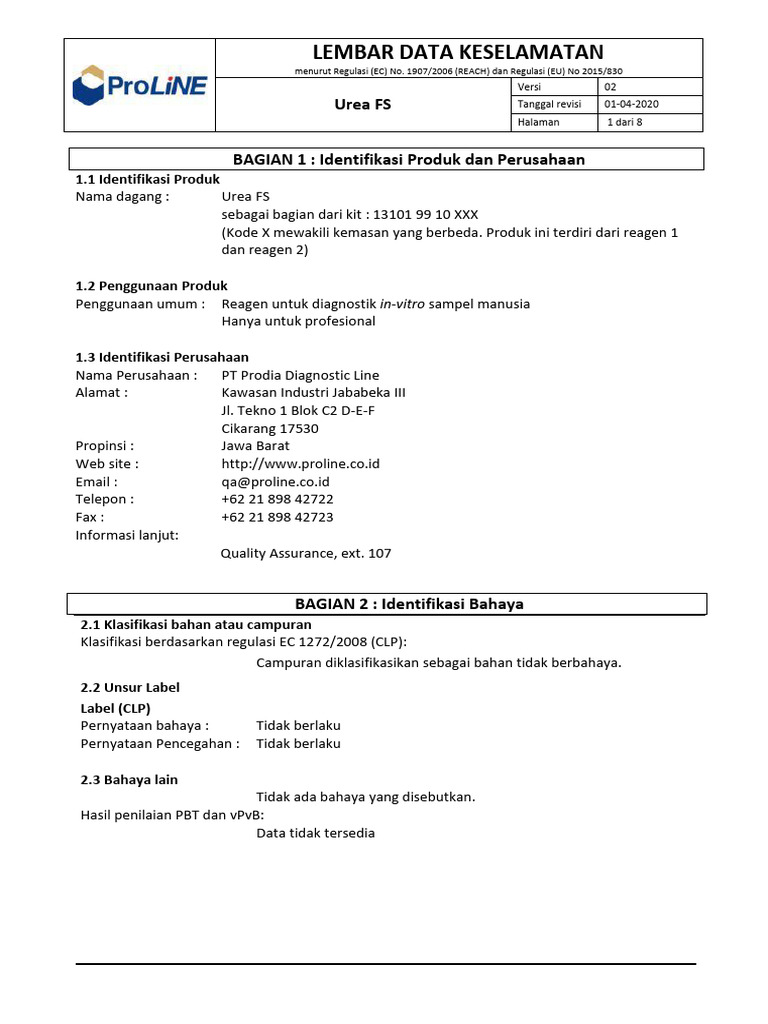 Urea Fs Msds | PDF