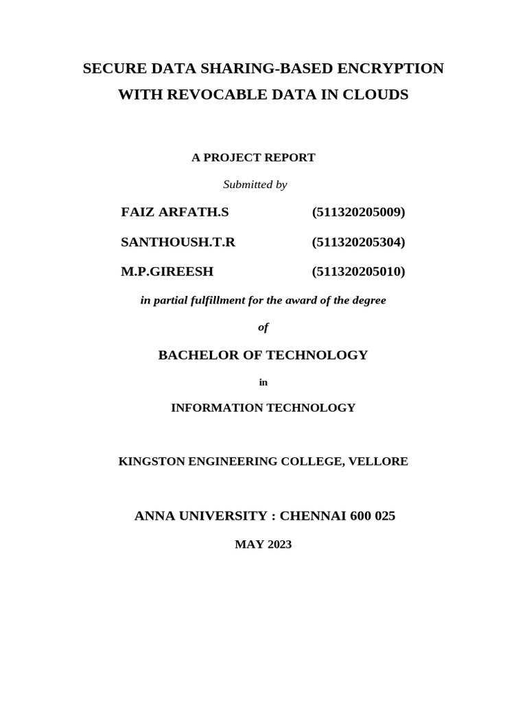 Mini Project Final Documentation | PDF | Cloud Computing | Encryption