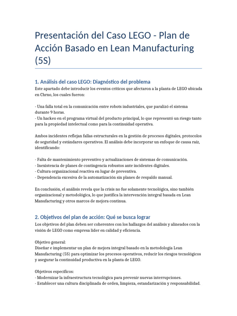 Presentación Caso LEGO 5S (5) | PDF | La seguridad informática | Seguridad