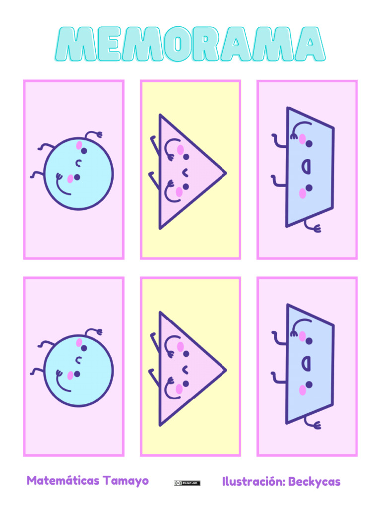 Memorama Figuras Geométricas para Niños | PDF