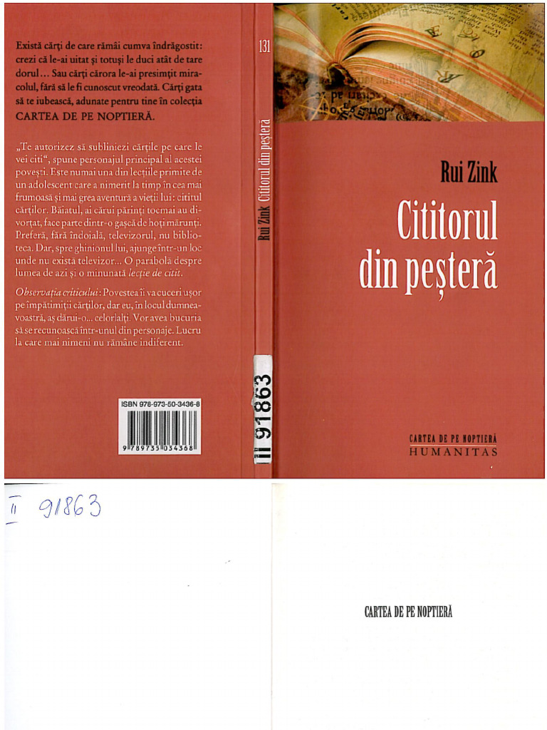 Cititorul Din Pestera Rui Zink | PDF
