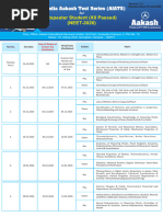 Aakash Test Schedule | PDF