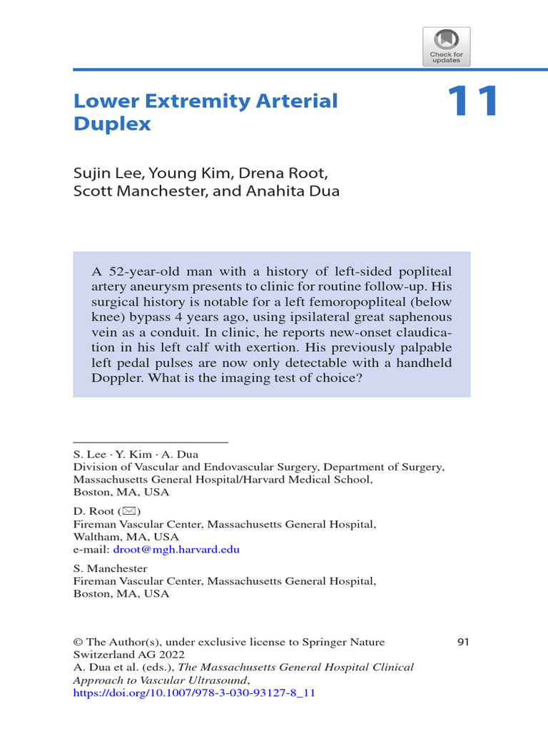 Lower Extremity Arterial Duplex Guide | PDF | Medical Specialties ...