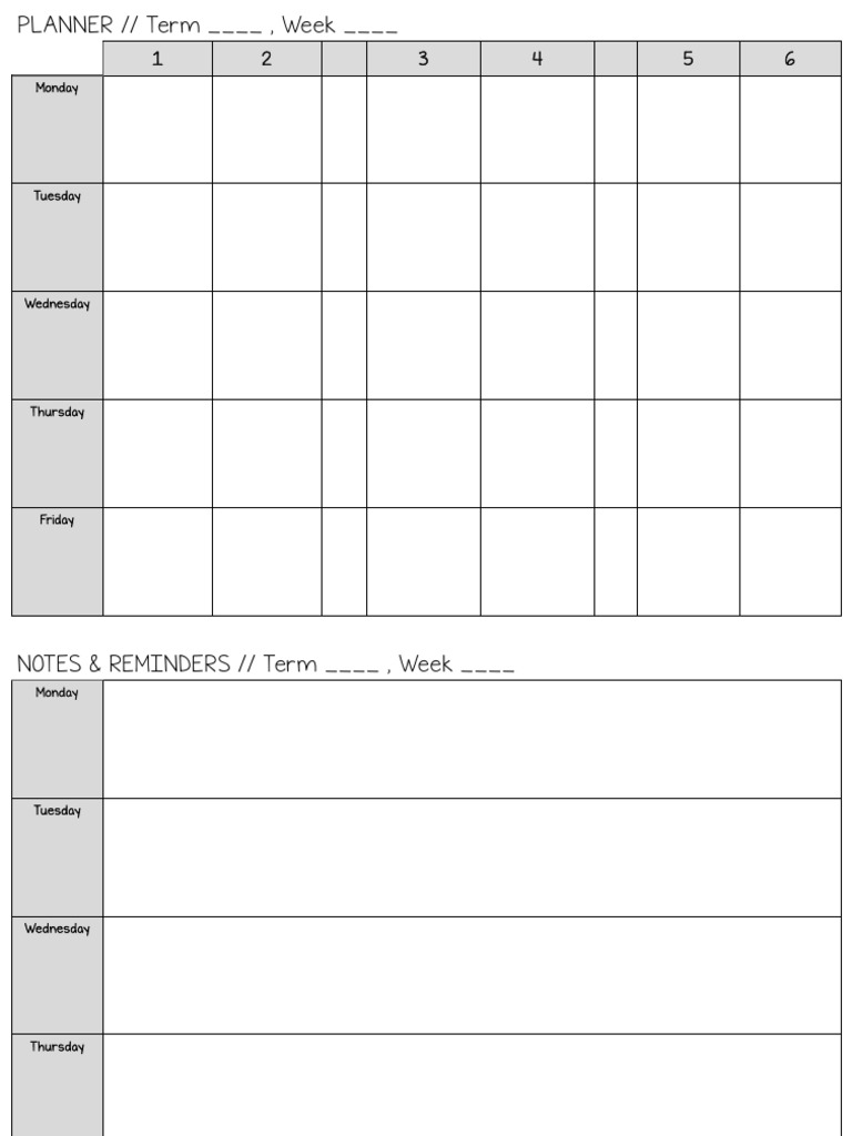 Weekly Planner Template PDF | PDF