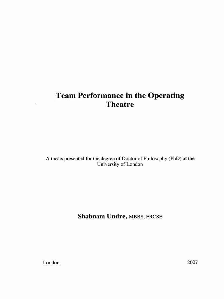 Research Operating Room Sample | PDF | Surgery | Simulation