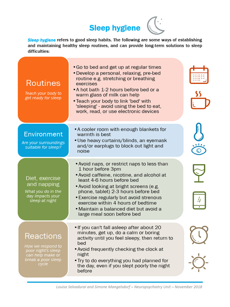 Sleep Hygiene Handout - Final | PDF