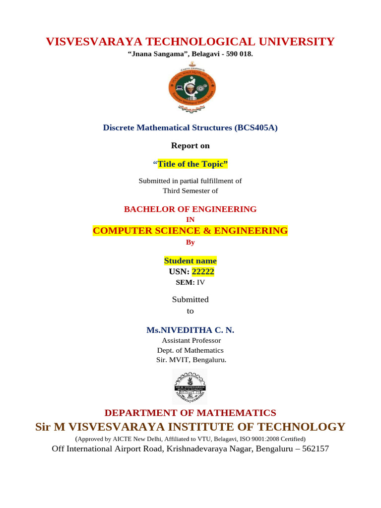 Discrete Math Structures Report | PDF | Mathematics | Science