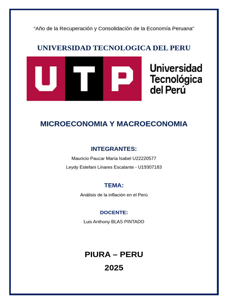 S11 - Análisis IPC - Mauricio Paucar Maria Isabel | PDF | Inflación | Perú