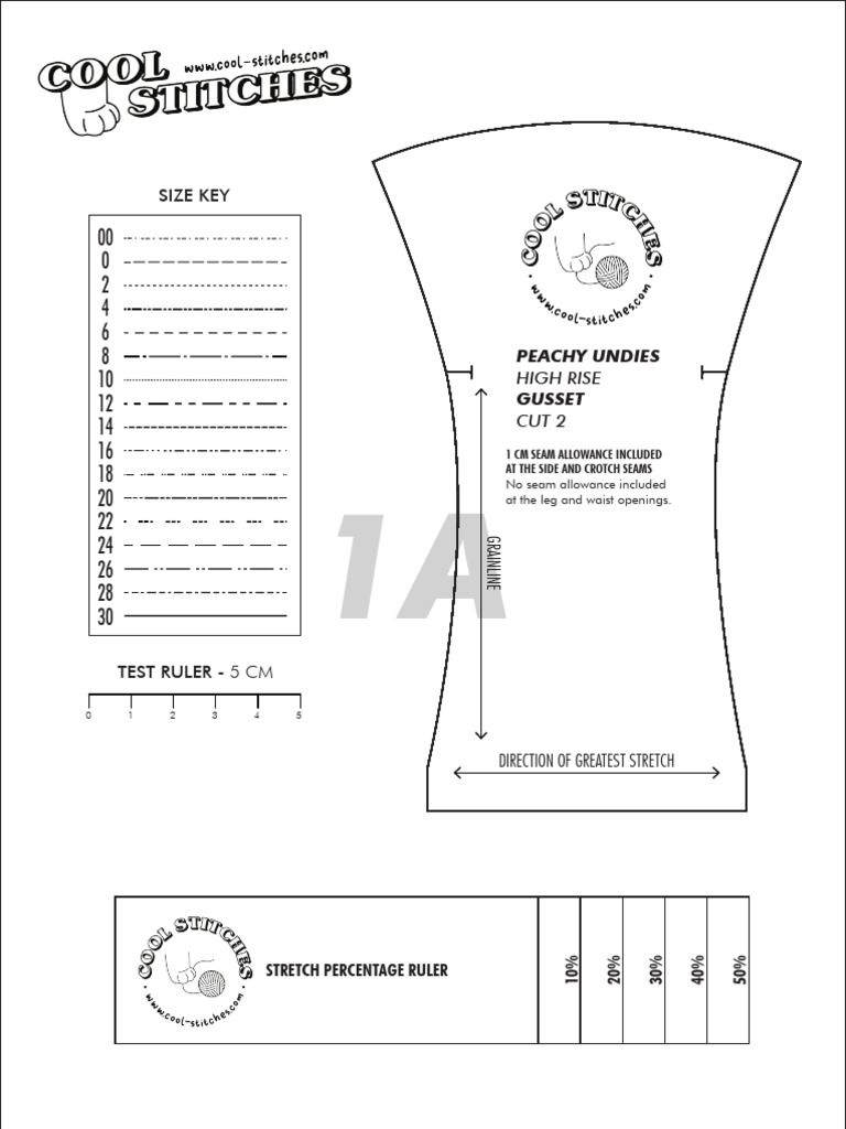 Peachy Undies High Rise No Seam Allowance A4 Letter Pypiyu | PDF | Seam ...