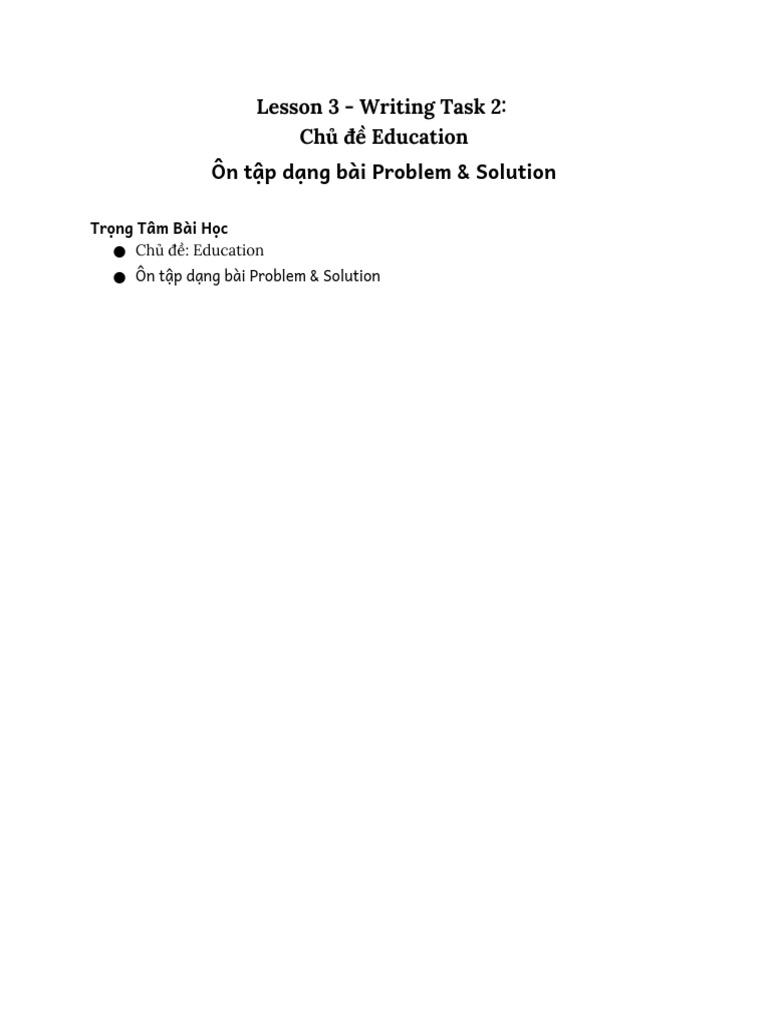(Lesson 3) Task 2 - Chủ Đề Education - Ôn Tập Problem & Solution | PDF | Artificial Intelligence ...