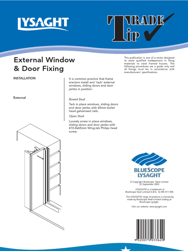 External Window & Door Installation Guide | PDF