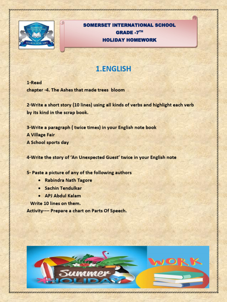 Holiday Homework | PDF | Experiment