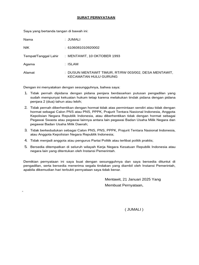 Pernyataan Abdul Hamid | PDF