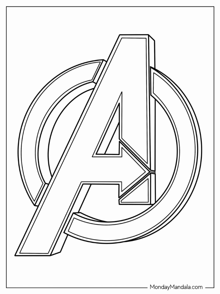 Avengers Logo To Color | PDF