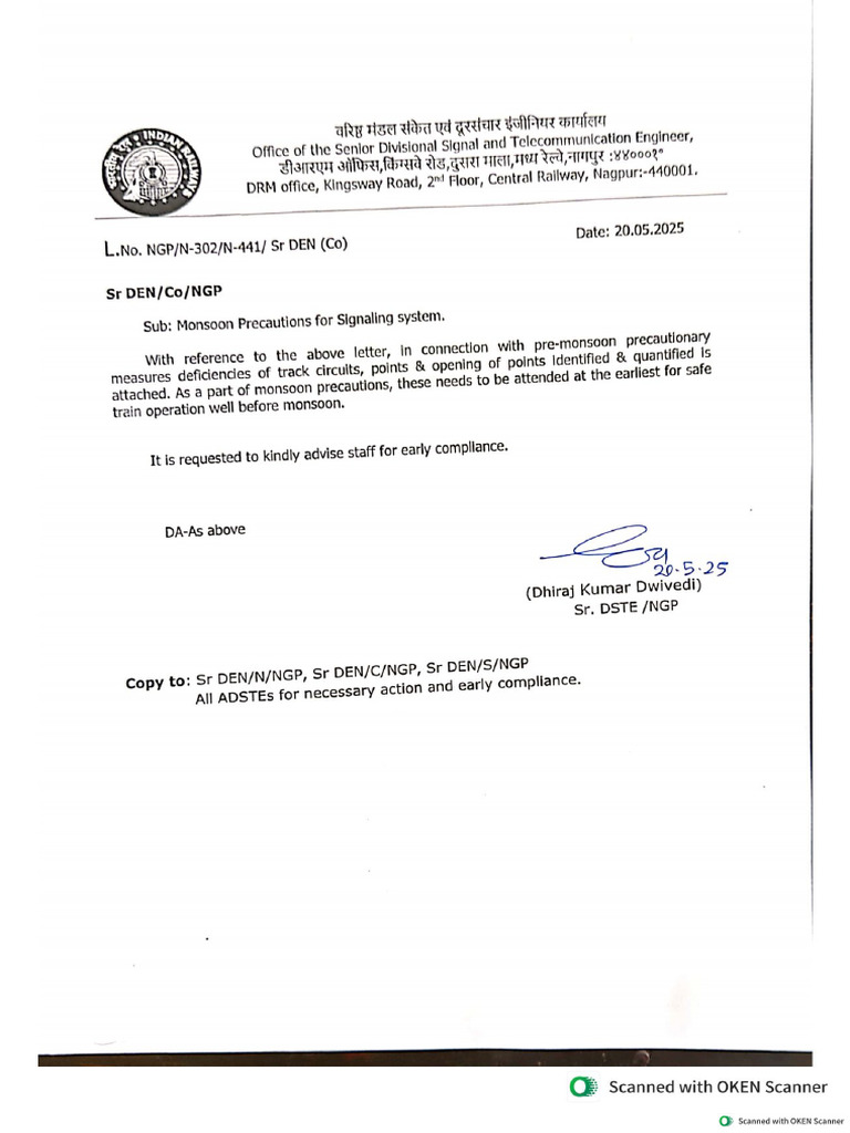Monsoon Precautions For Signaling System 2025-26 (3) - 2 | PDF