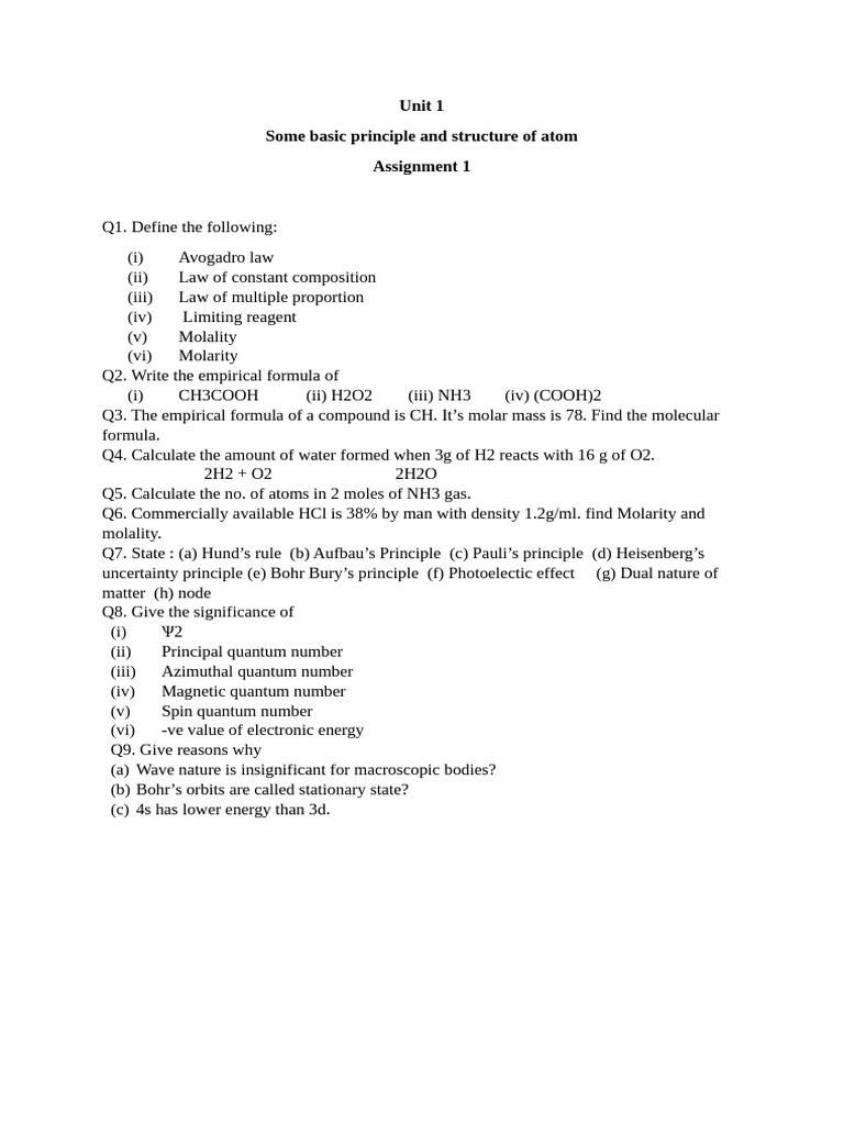 Some Basic Principle and Structure of Atom | PDF
