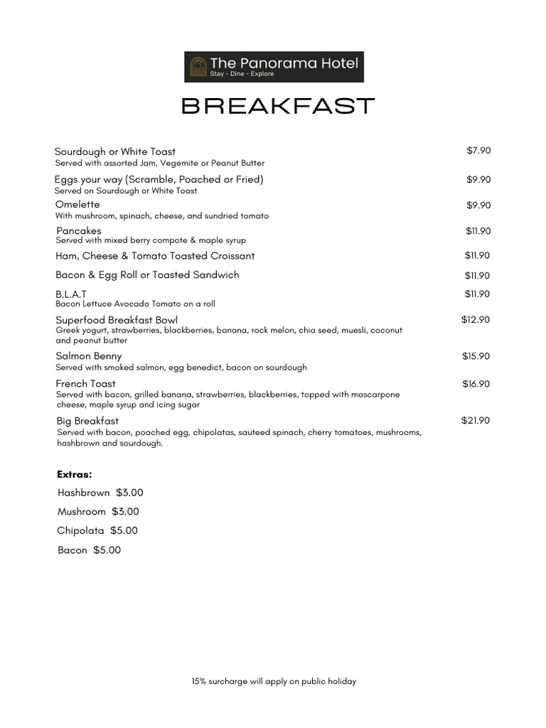 Breakfast Menu | PDF