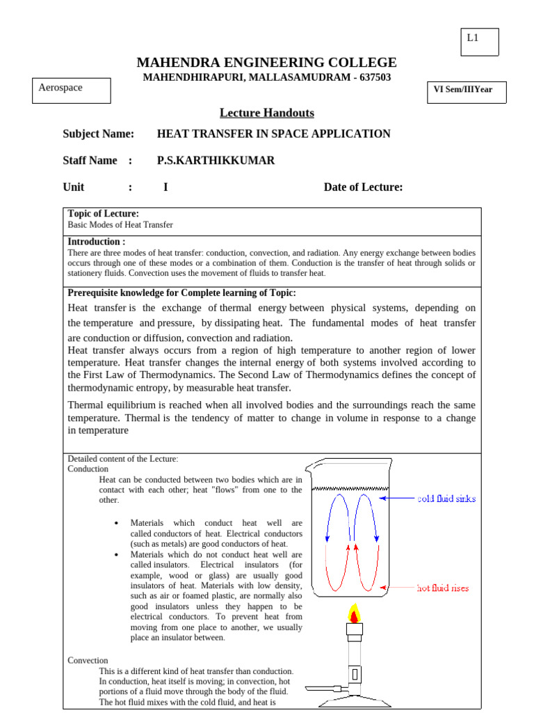 Chapter 1-Basic Modes of Heat Transfer | PDF | Heat Transfer | Heat