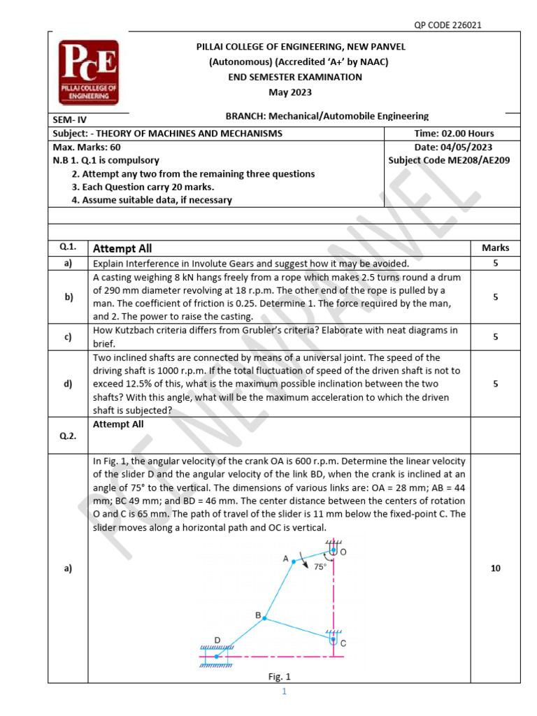 Theory of Machines and Mechanisms | PDF | Belt (Mechanical) | Gear
